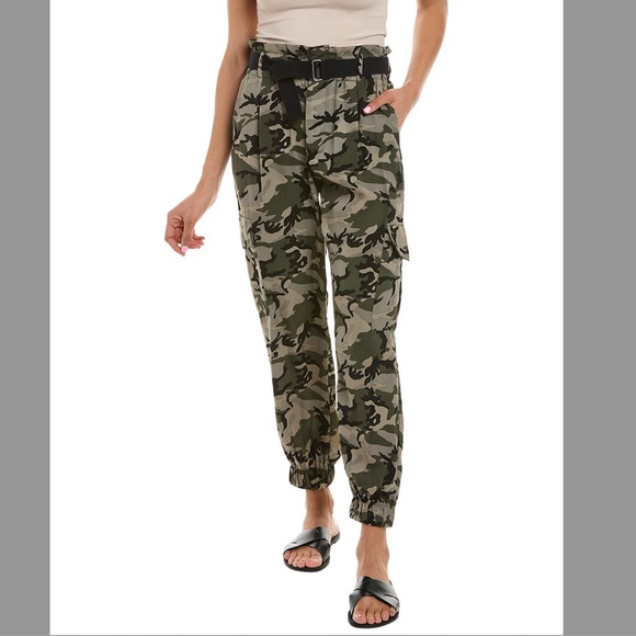 Elan | Pants & Jumpsuits | Nwt 86 Elan Camo Highwaist Paperbag Belted ...
